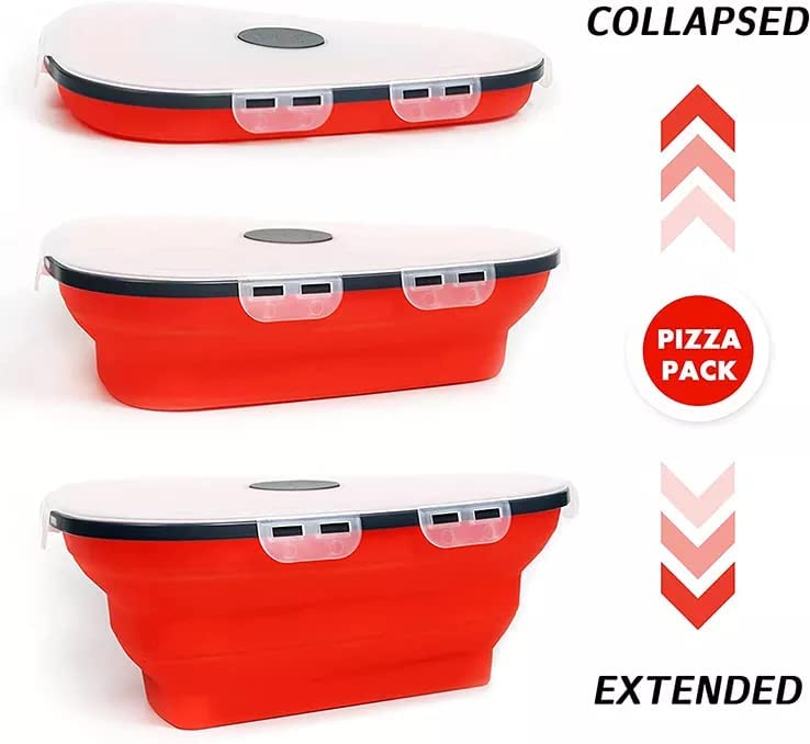 Pizza Storage Container with 5 Microwavable Serving Trays BeinCart