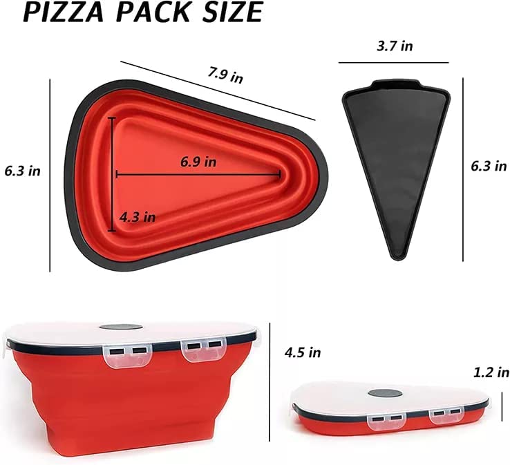 Pizza Storage Container with 5 Microwavable Serving Trays BeinCart