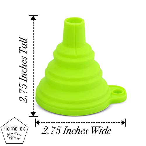 Home EC Kitchen Funnel, 2 Pack Collapsible Funnels for Filling Bottles, funnels for Kitchen use, Small Funnel for Filling Small Bottles, Funnels for Automotive use, Canning Funnel - Mushroom Funnel