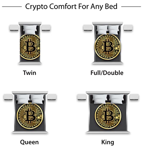 Bitcoin Cryptocurrency Coin Round Blanket- Physical Bitcoin Gift Item from The Crypto Coins Collection - 70 inch Super Soft Fleece Throw Bitcoin Blanket