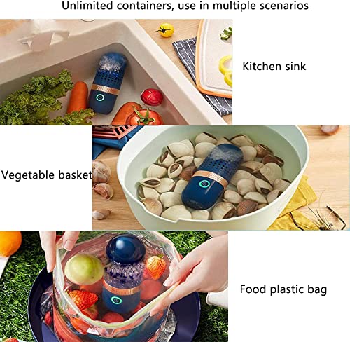 VegeClean Fruit and Vegetable Cleaner, Portable 4400mah Capsule Shape Fruit & Vegetable Washing Machine, USB Rechargeable Fruit Cleaner Machine, Automatic Household Cleaning Machine