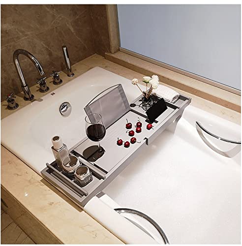 YEBDD Telescopic Bathtub Rack Portable Shower Expandable Holder Rack Storage Tray Tub Shelf Bath Multifunctional Organizer