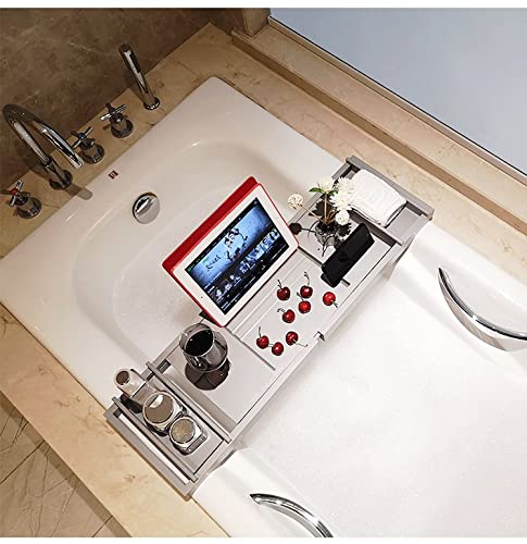 YEBDD Telescopic Bathtub Rack Portable Shower Expandable Holder Rack Storage Tray Tub Shelf Bath Multifunctional Organizer