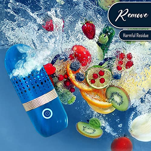 VegeClean Fruit and Vegetable Cleaner, Portable 4400mah Capsule Shape Fruit & Vegetable Washing Machine, USB Rechargeable Fruit Cleaner Machine, Automatic Household Cleaning Machine