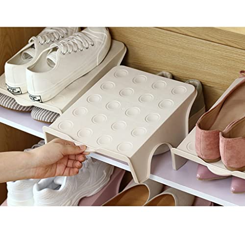 LUVADU ZCX Shoe Slots Organizer Shoe Holder, 2pcs Shoe Rack,Better Stability Shoe Organizer,Double Deck Rack Shoe Racks (Color : B)
