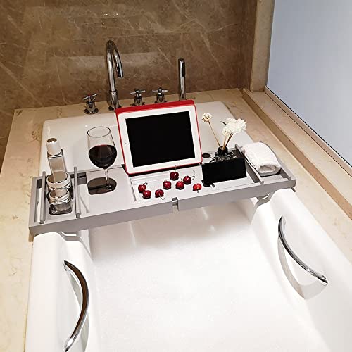 YEBDD Telescopic Bathtub Rack Portable Shower Expandable Holder Rack Storage Tray Tub Shelf Bath Multifunctional Organizer