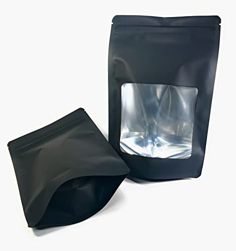 100 Pack Mylar 4 Mil Thick Smell Proof Bags 6” x 9” x 3” Stand Up Zip Seal Foil Pouch. HD Clear Window, Leak Proof, Food Grade. Travel, Storage and Display. ROYPACK