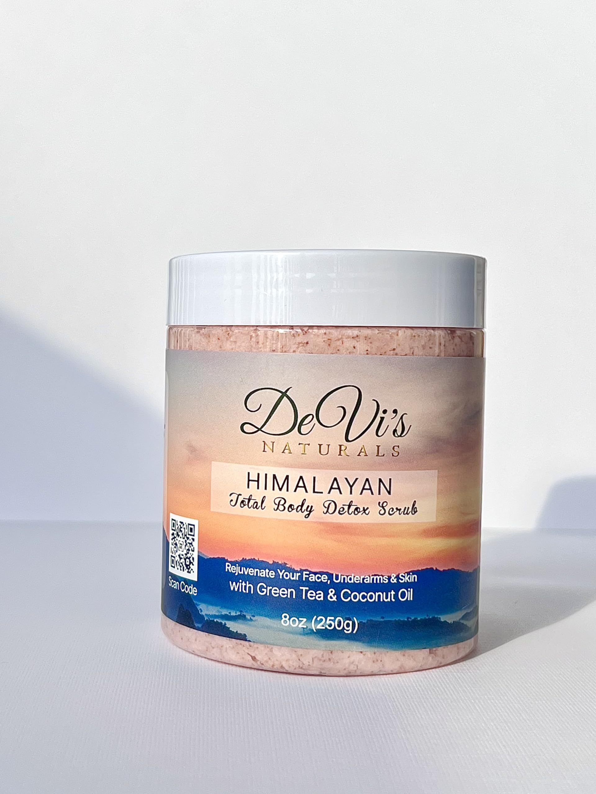 DeVi's Naturals Himalayan Body Exfoliating Scrub, Whipped Foaming Scrub, Reduce Razor Bumps and Strawberry Legs, Fade Dark Spots and Scars, Gentle Underarm Detox Scrub For Body Odor, Self Care Gift