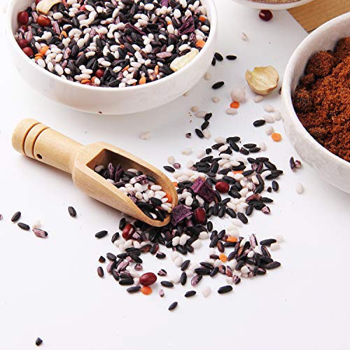 sansheng Small Wooden Scoops, Little Wooden Spoons for Jars/Bath Salts(12PCS)3 inches long