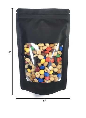 100 Pack Mylar 4 Mil Thick Smell Proof Bags 6” x 9” x 3” Stand Up Zip Seal Foil Pouch. HD Clear Window, Leak Proof, Food Grade. Travel, Storage and Display. ROYPACK