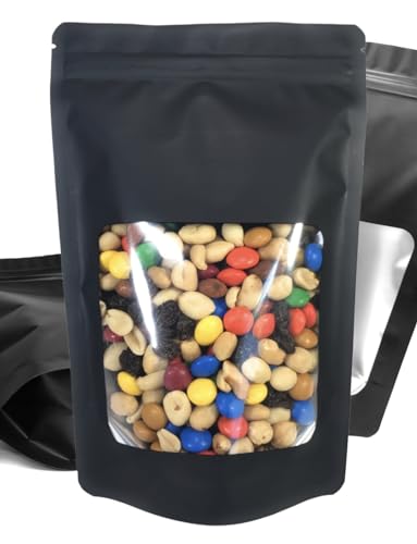 100 Pack Mylar 4 Mil Thick Smell Proof Bags 6” x 9” x 3” Stand Up Zip Seal Foil Pouch. HD Clear Window, Leak Proof, Food Grade. Travel, Storage and Display. ROYPACK