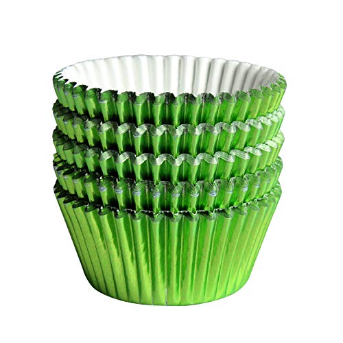 100pcs Cupcake Paper Baking Cups Wrapper Liners Cake, Foil Cupcake Liners for Baking Cupcakes(Green) ā¦