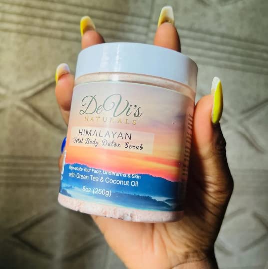 DeVi's Naturals Himalayan Body Exfoliating Scrub, Whipped Foaming Scrub, Reduce Razor Bumps and Strawberry Legs, Fade Dark Spots and Scars, Gentle Underarm Detox Scrub For Body Odor, Self Care Gift