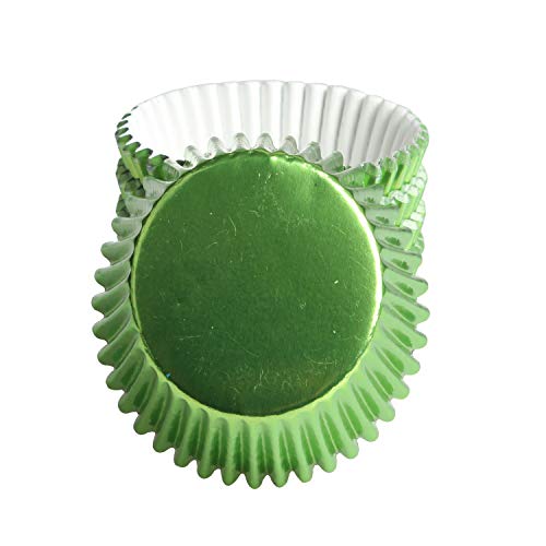 100pcs Cupcake Paper Baking Cups Wrapper Liners Cake, Foil Cupcake Liners for Baking Cupcakes(Green) …