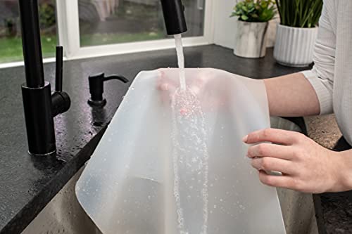 gasare, Extra Large, Thicker, Heat Resistant Mats, Countertop Protector, Silicone Mats for Kitchen Counter, Non Slip, Waterproof, Washable, 25 x 17 Inches x 1.4 mm, Set of 2, Translucent