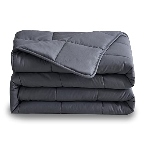 Weighted Blanket (60"x 80" 20 lbs Queen Size) Cooling Heavy Blanket Perfect Breathable Microfiber Material with Premium Glass Beads Soft Weighted Blankets for Adult All-Season