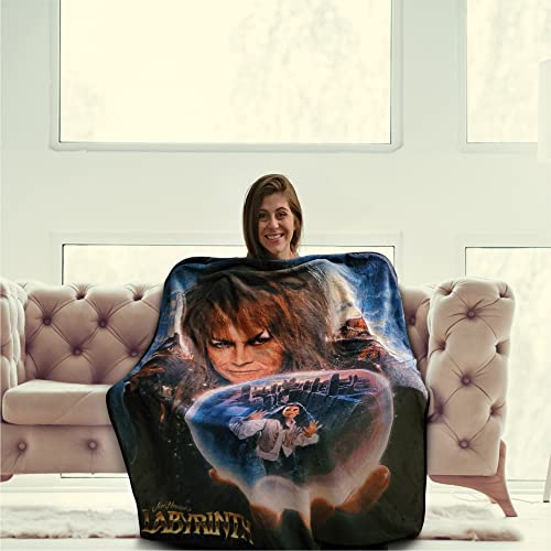 Bazillion Dreams Jim Henson's Labyrinth Fleece Softest Comfy Throw Blanket for Adults & Kids| Measures 60 x 45 Inches