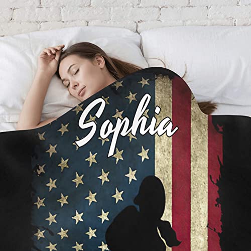 Custom Blanket Personalized View Soft Fleece Throw Blanket with Name for Gifts Sofa Bed 50 X 60 inches