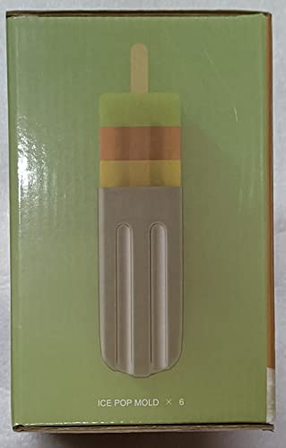 Baffect Metal Popsicle Moulds, Set of 6 Round Head Stainless Steel Ice Lolly Molds with Holder, Fast Freezing Ice Cream Makers with Lollipop Sticks and Bags