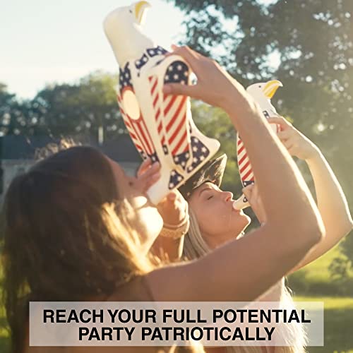 Freedom Funnel Beer Bong - American Eagle Beer Funnel - Patriotic Eagle - Made in USA - College Party Tool - Perfect for Drinking Fast and Loving Your Damn Country - 60 oz Eagle Beer Funnel