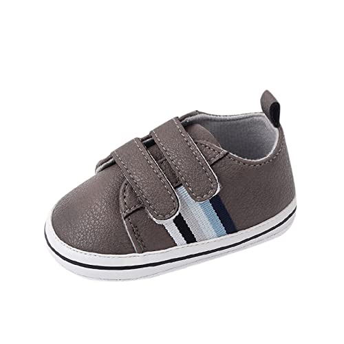 Lykmera Cute Children Toddler Walking Shoes Boys Girls Floor Sports Shoes Flat Bottom Soft Bottom Non Slip Sneaker Shoes (Grey, 12-18 Months)