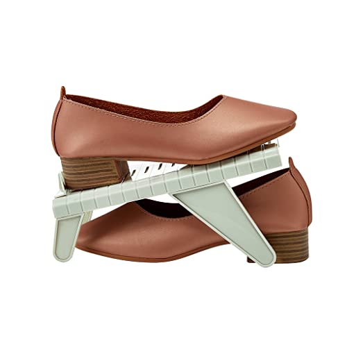 LUVADU ZCX Shoe Slots Organizer 10 PCS Shoe Racks,Shoe Slots Organizer Space Saver,Double Layer Rack Household Shoe Racks