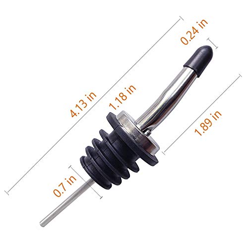 2 Pcs Oil Spout Liquor Pourers Bottle Spout Speed Pourer Olive Oil and Vinegar Stopper Spout for About 3/4" Bottle Mouth, with Dust Caps