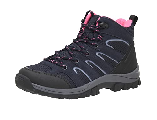 CUSHIONAIRE Women's Bixton Hiking Boot, Navy M 8.5