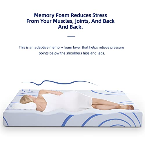Opoiar 8 inch Memory Foam Mattress Twin Size,Gel Bamboo Charcoal AeroFusion Mattress in A Box,Breathable Medium Mattress Supportive & Pressure Relief,Made in USA, CertiPUR-US Certified