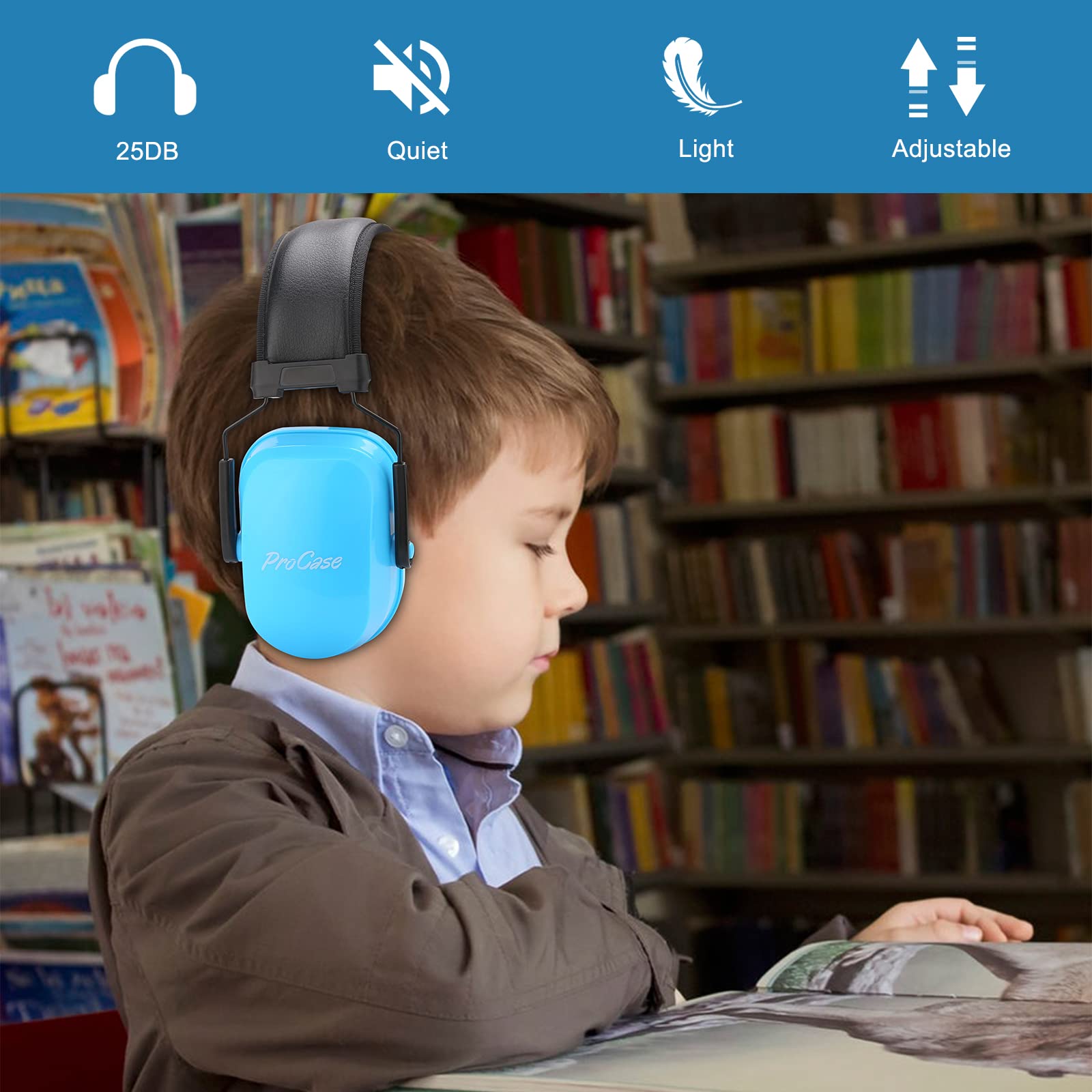 ProCase Noise Reduction Earmuffs Bundle with Kids Ear Protection