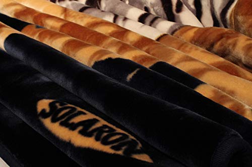 White Tiger Blanket I Korean style Mink Ultra Silky Soft Reversible Bed comforter bedspread bedding Cobias I Heavy thick weight I Perfect for Winter and Warm for all season throw(Queen, 71 Tiger Blue)