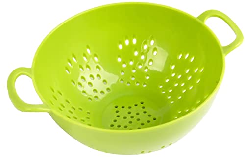 Meadow Lane Goods 6-Inch, 3 Cup Personal Colander With Dual Handles For Fruit & Vegetable Portion Control (1 Pack, Green)