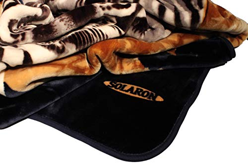 White Tiger Blanket I Korean style Mink Ultra Silky Soft Reversible Bed comforter bedspread bedding Cobias I Heavy thick weight I Perfect for Winter and Warm for all season throw(Queen, 71 Tiger Blue)