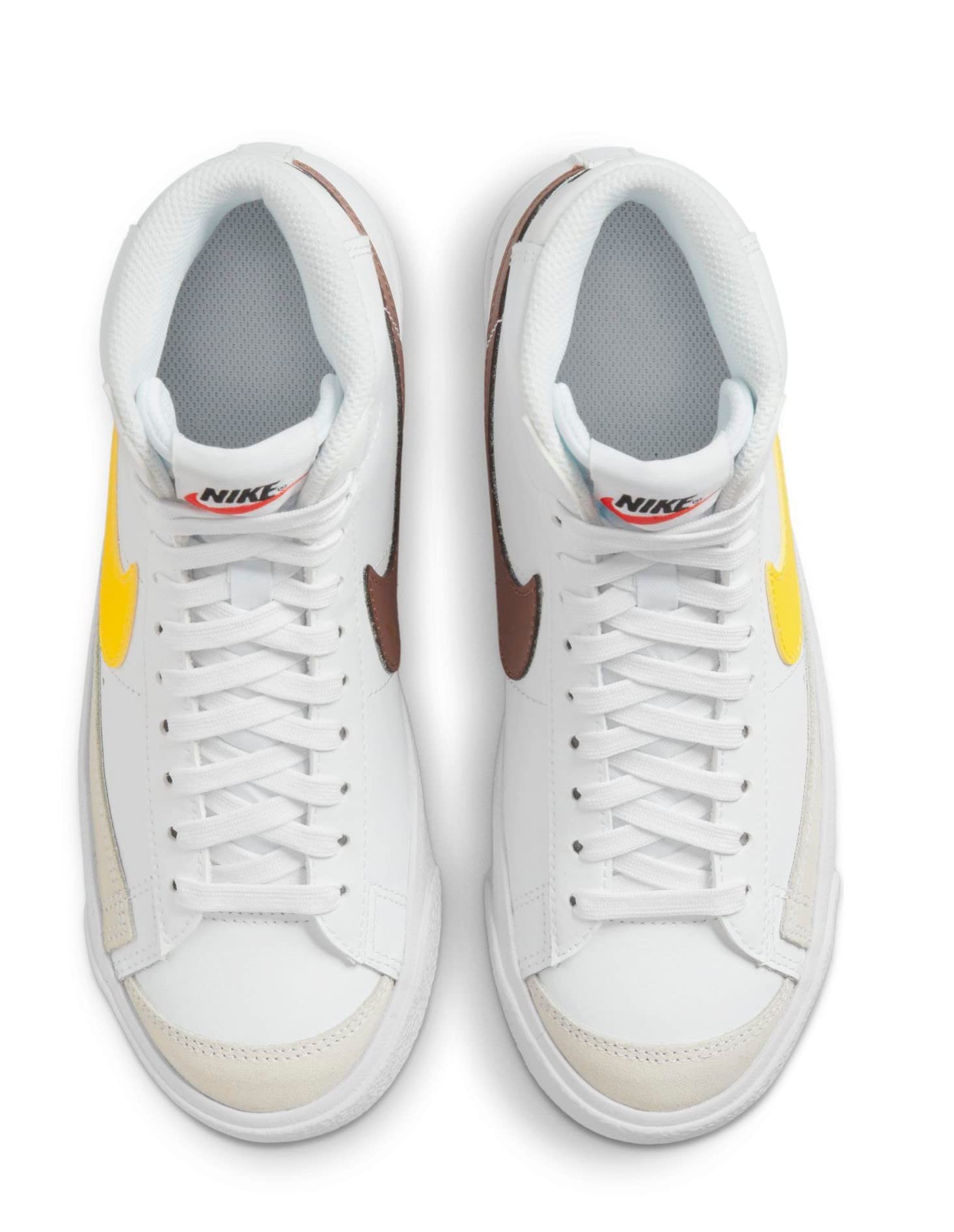 Nike Boy's Blazer Mid '77 (Big Kid) White/Vivid Sulfur/Pecan 5 Big Kid M