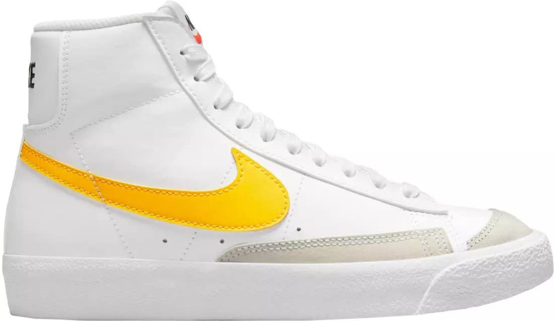 Nike Boy's Blazer Mid '77 (Big Kid) White/Vivid Sulfur/Pecan 5 Big Kid M