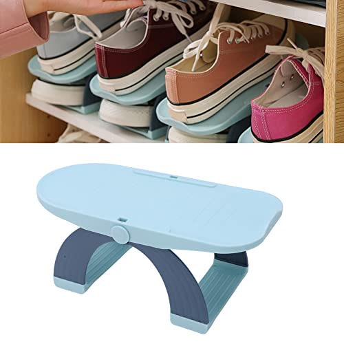 Shoe Stacker Bridge Type Shoe Slot Organizer Convenient Practical Double Layer for Home Apartment (Blue)