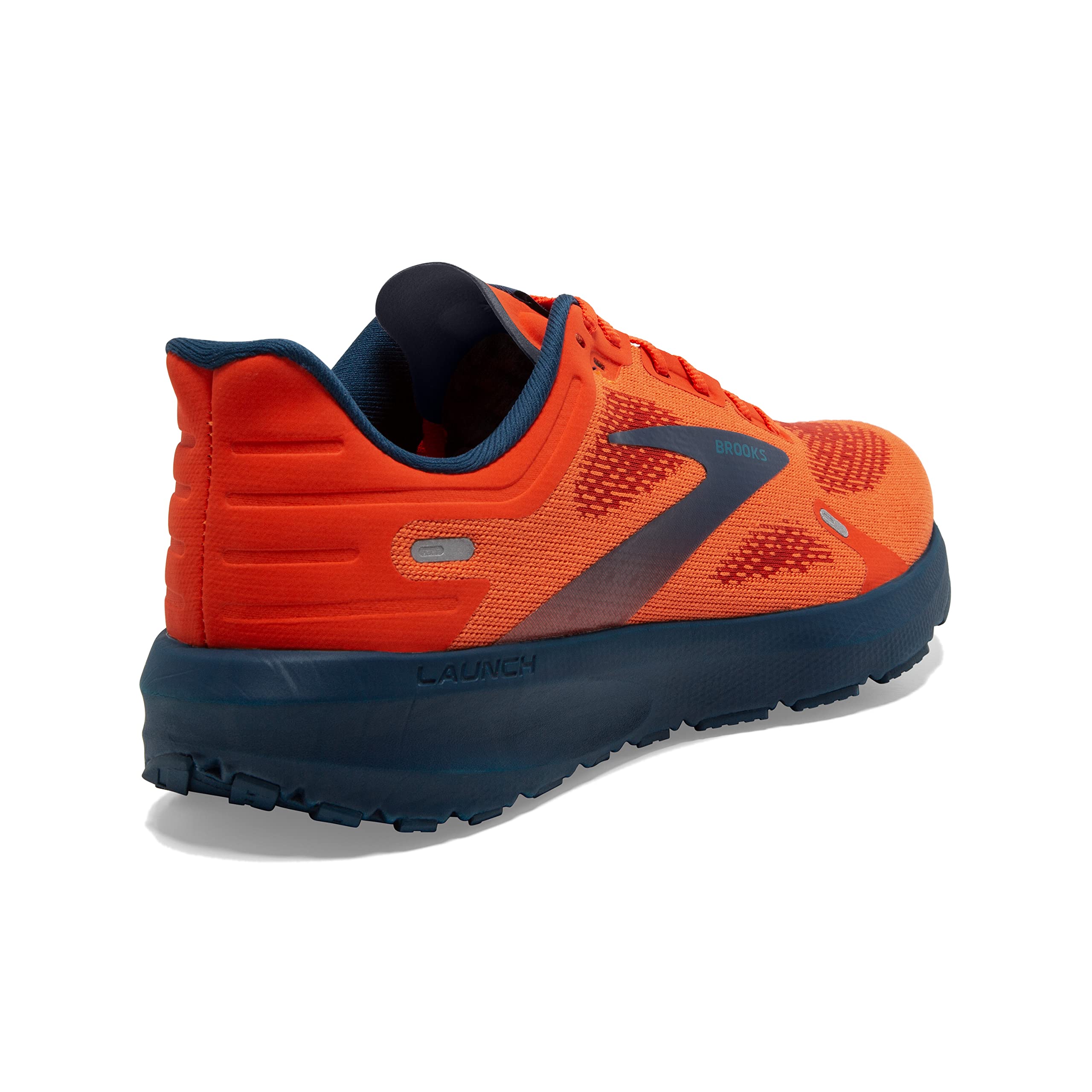 Brooks Men’s Launch 9 Neutral Running Shoe - Flame/Titan/Crystal Teal - 11