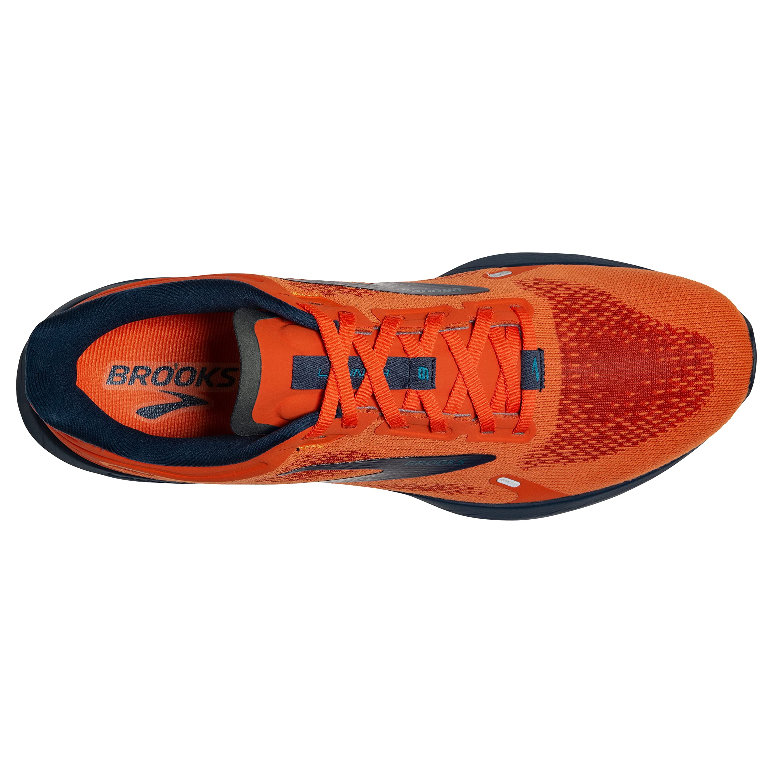 Brooks Men’s Launch 9 Neutral Running Shoe - Flame/Titan/Crystal Teal - 11