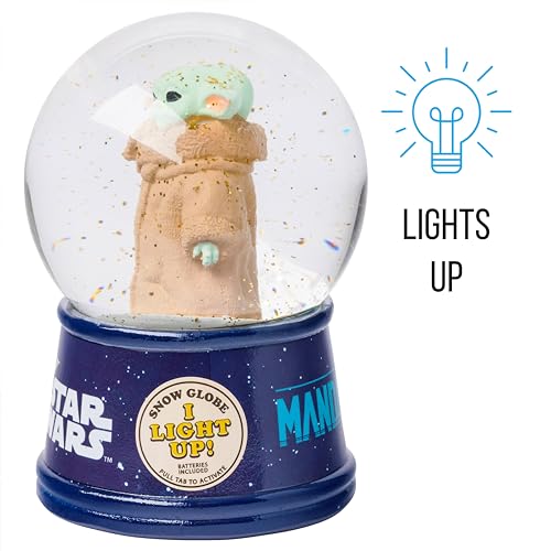 Silver Buffalo Star Wars The Mandalorian Child Light Up Snow Globe, 100mL