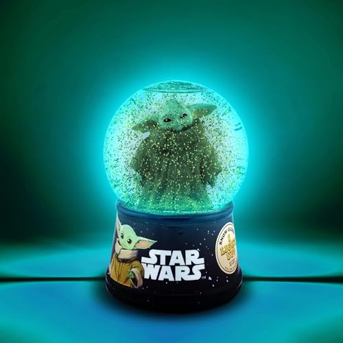 Silver Buffalo Star Wars The Mandalorian Child Light Up Snow Globe, 100mL