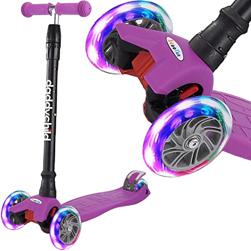 3 Wheel Scooters for Kids, Kick Scooter for Toddlers 3-14 Years Old, Boys and Girls Scooter with Light Up Wheels, Mini Scooter for Children