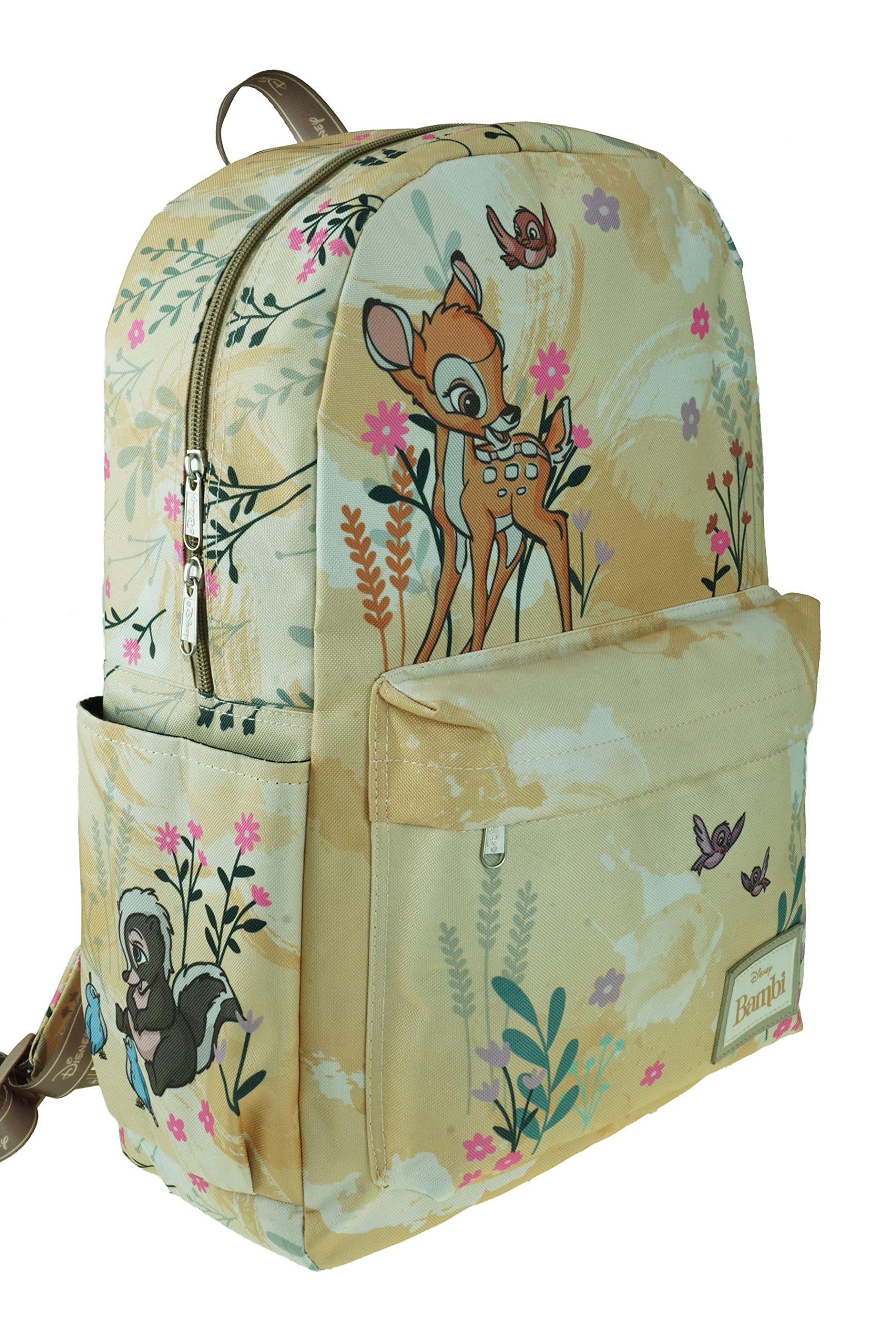 KBNL Classic Disney Bambi Backpack with Laptop Compartment for School, Travel, & Work, Multicolor, A22203-BAMBI