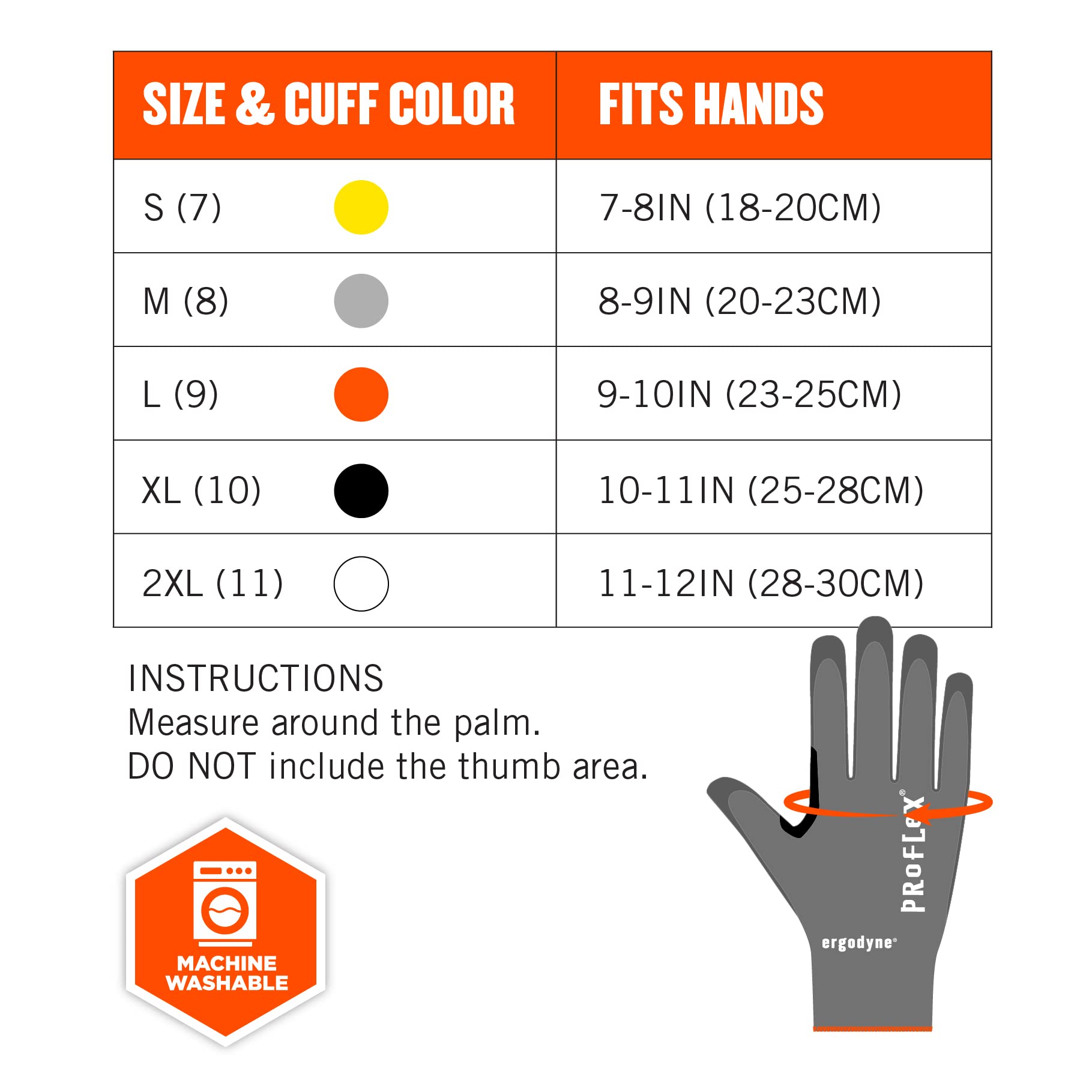 Ergodyne ProFlex 7071 Cut Resistant Work Gloves, ANSI A7, PU Coated Palms for Flexible No Slip Grip, Reinforced Thumb Saddle, 18g HPPE and Tungsten, Gray, Large