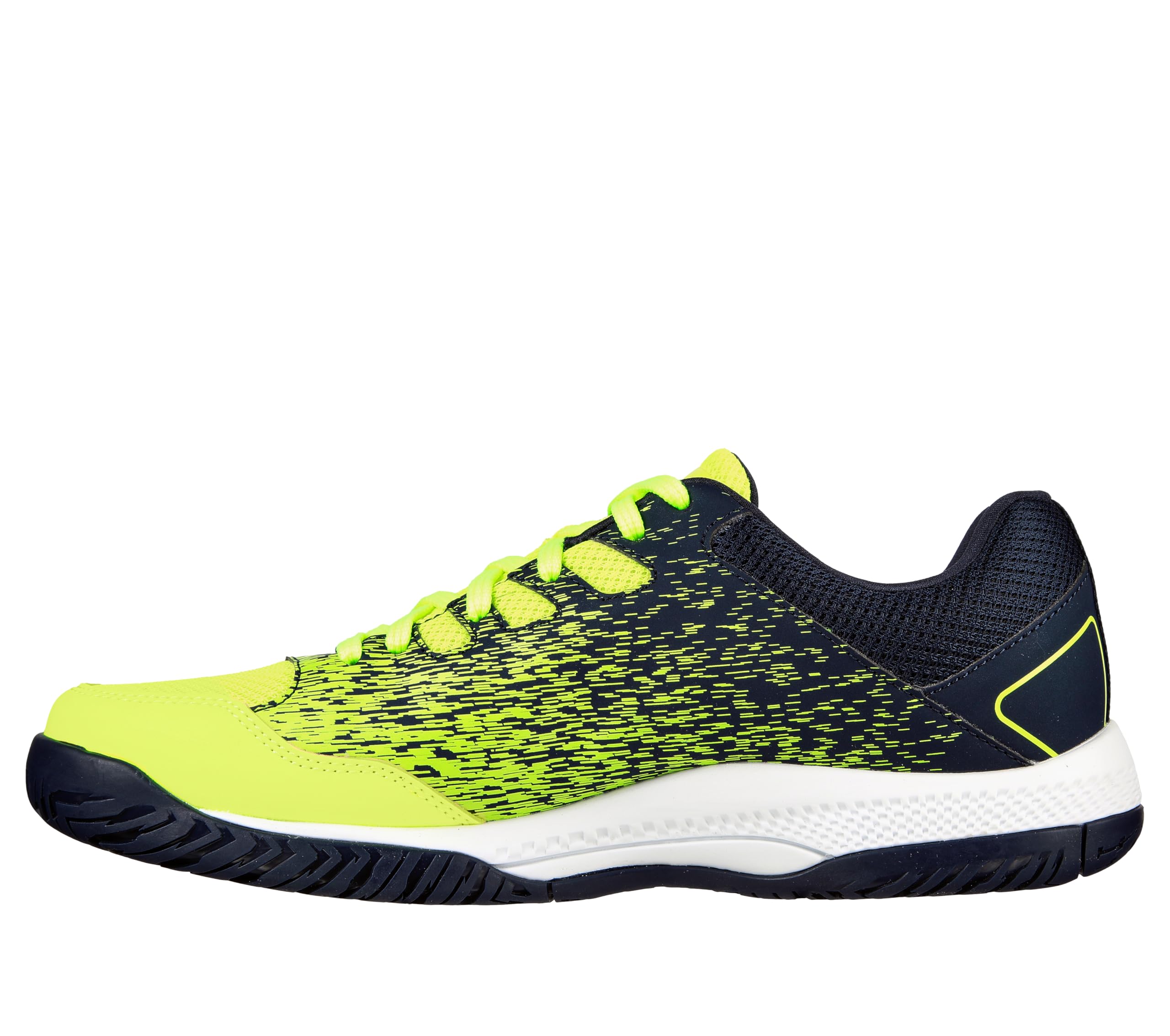 Skechers Men's Viper Court-Athletic Indoor Outdoor Pickleball Shoes with Arch Fit Support Sneaker, Yellow/Navy, 10