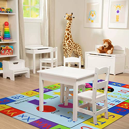 Moespace Educational ABC Kids Rug for Playroom,3x5 ft Numbers and Graphics Learning Area Rug Washable Children Play Carpet Non-Slip Baby Nursery Rug for Bedroom Classroom