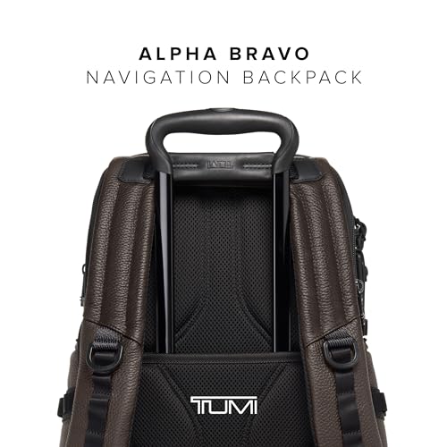 TUMI - Alpha Bravo Navigation Backpack - Everyday Travel Backpack - Fits Up to 15" Laptop - 16.0" X 14.0" X 7.3" - Brown Leather