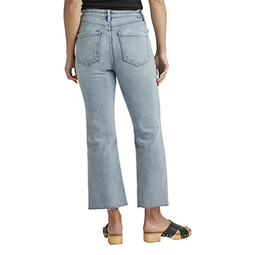 JAG Jeans Women's Phoebe High Rise Cropped Bootcut Jeans, Arctic Blue Sat125, 14