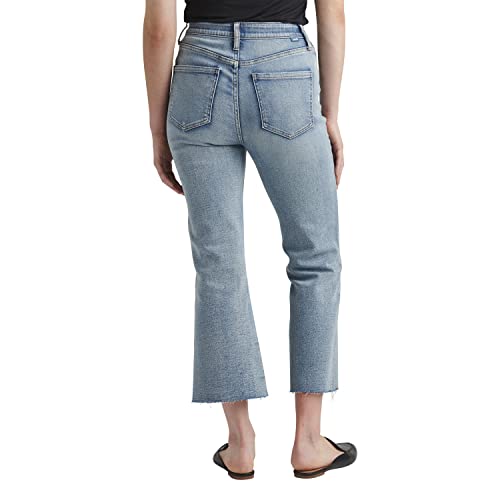 JAG Jeans Women's Phoebe High Rise Cropped Bootcut Jeans, Arctic Blue Sat125, 14