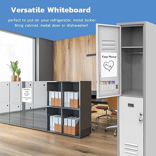 HOMiDEK Dry Erase Magnetic Whiteboard, Refrigerator Magnet Sheet, Small Fridge White Board with Markers and Eraser - 20 x 13 Inches