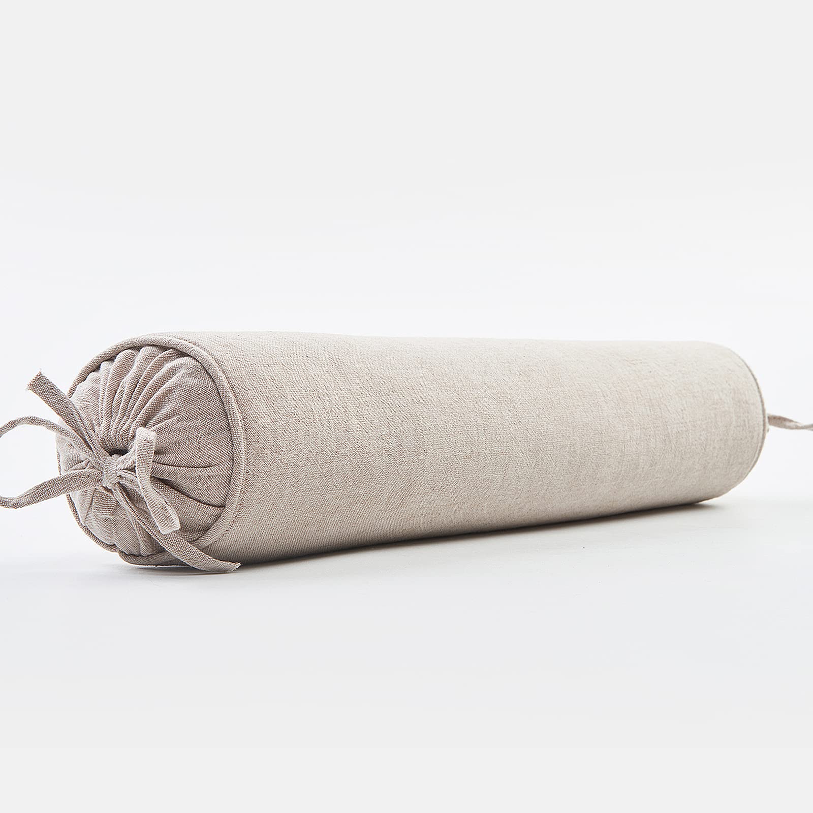 Buckwheat Pillow for Sleeping 3" x 16" Organic Cotton Adjustable Firm Cervical Roll Bolster Cylinder Recliner Neck Roll Pillow for Sleeping Pain Relief Round Neck Support Lumbar Bed Legs Back Yoga